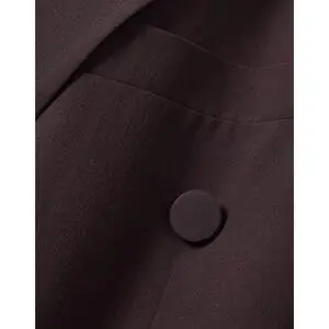 Saint Laurent Double-breasted Silk-crepe Blazer - Brown