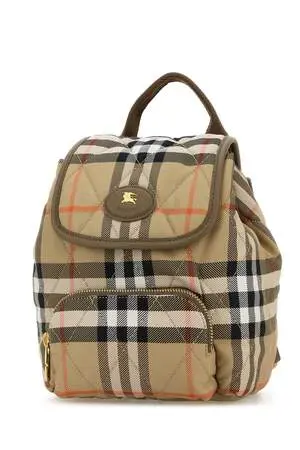Burberry Embroidered Canvas Mini Horseshoe Backpack - Multicolor