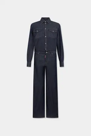 Dsquared2 Dark Shirting Rinse Jean Jumpsuit