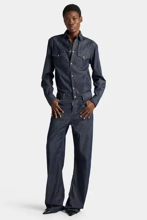 Dsquared2 Dark Shirting Rinse Jean Jumpsuit