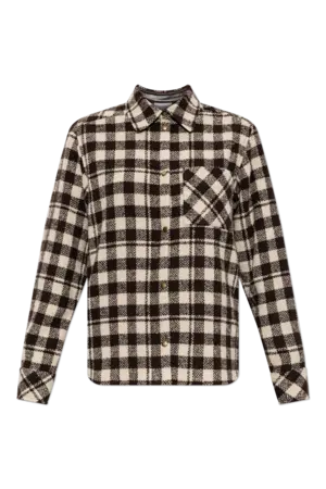 Moncler Plaid Pattern Shirt - Brown