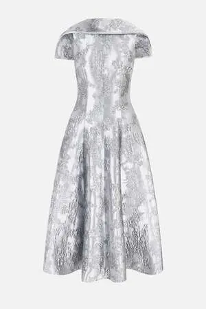 EMILIA WICKSTEAD Harlow Dress In Metallic Cloque
