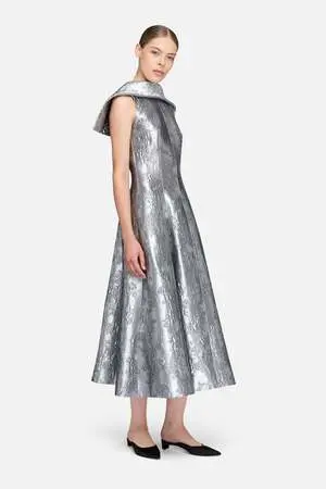EMILIA WICKSTEAD Harlow Dress In Metallic Cloque
