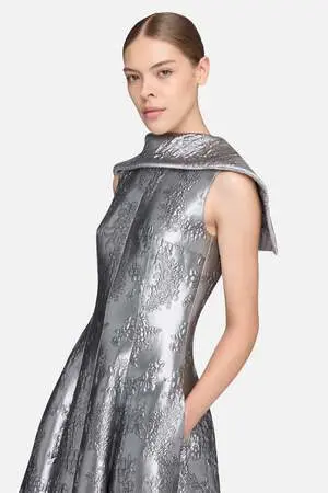 EMILIA WICKSTEAD Harlow Dress In Metallic Cloque
