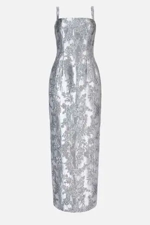EMILIA WICKSTEAD Regina Dress In Metallic Cloque