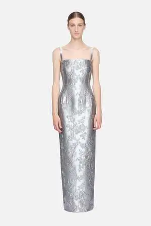 EMILIA WICKSTEAD Regina Dress In Metallic Cloque