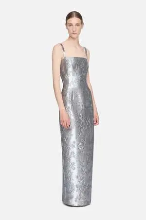 EMILIA WICKSTEAD Regina Dress In Metallic Cloque