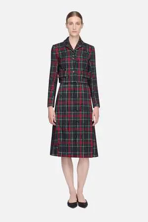 EMILIA WICKSTEAD Chapel Jacket In & Green Flocked Check
