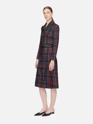 EMILIA WICKSTEAD Chapel Jacket In & Green Flocked Check