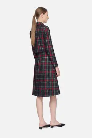EMILIA WICKSTEAD Chapel Jacket In & Green Flocked Check