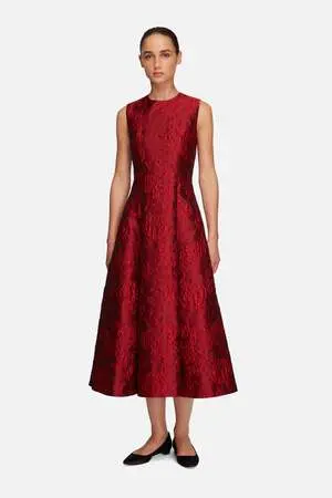 EMILIA WICKSTEAD Mara Dress In Floral Cloque