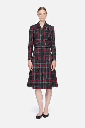 EMILIA WICKSTEAD Ifsa Skirt In & Green Flocked Check