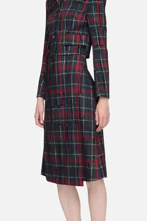 EMILIA WICKSTEAD Ifsa Skirt In & Green Flocked Check