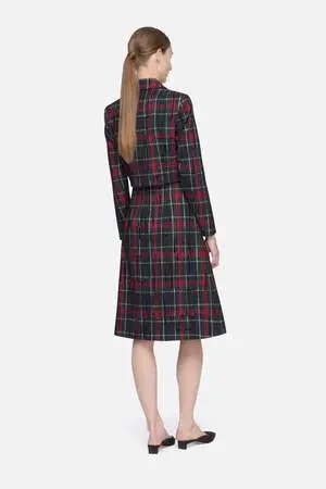 EMILIA WICKSTEAD Ifsa Skirt In & Green Flocked Check
