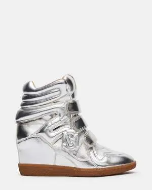 Steve Madden Mavis Wedge Sneakers - Silver