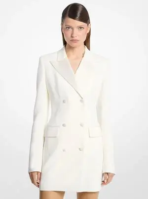 Michael Kors Double Crepe Sablé Tuxedo Dress In Size By