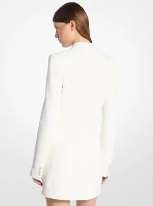 Michael Kors Double Crepe Sablé Tuxedo Dress In Size By