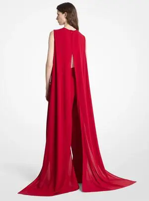 Michael Kors Wool Crepe Opera Blouse In Size By