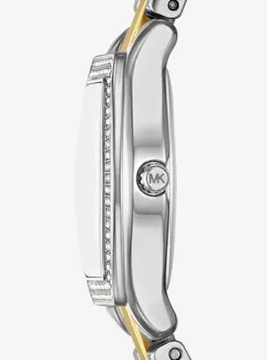 Michael Kors Petite Chelsea Pavé Two-tone Watch In By