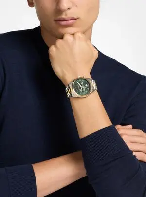 Michael Kors Oversized Lexington Two-tone Watch In By
