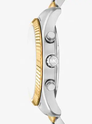 Michael Kors Oversized Lexington Two-tone Watch In By