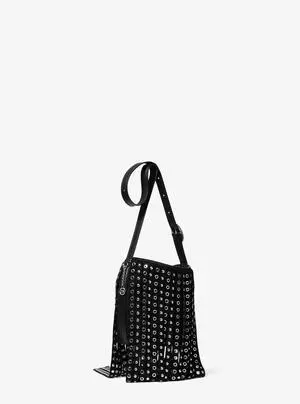 Michael Kors Nolita Small Studded Fringed Suede Messenger Bag In By