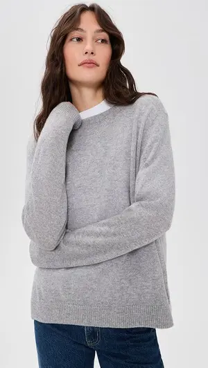 REFORMATION Cashmere Boyfriend Sweater - Granite