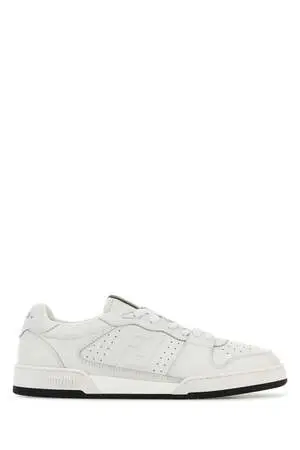 Fendi Leather Match Sneakers - White