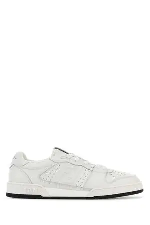 Fendi Leather Match Sneakers - White