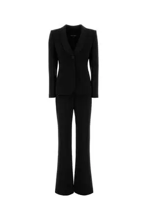 Giorgio Armani Crepe Tailleur - Black