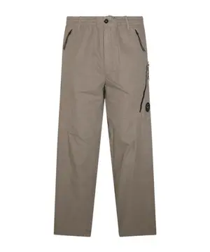 C.P. COMPANY Lens-detail Straight-leg Trousers - Gray