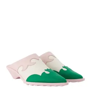 Camper Color-block High-heeled Mules - Multi-color
