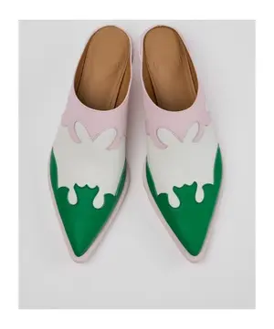 Camper Color-block High-heeled Mules - Multi-color