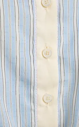 Chloé Lace-trimmed Silk Top - Blue