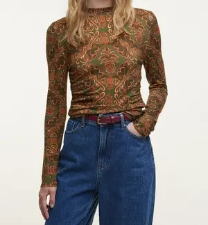 Farm Rio Luana Patterned Long-sleeve Top