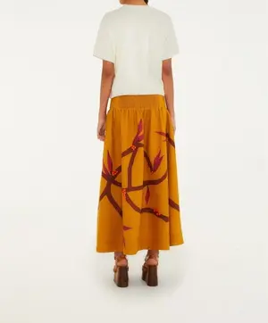 Farm Rio Bird-print Skirt
