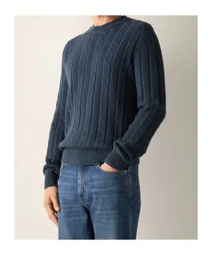 Zegna Melange Oasi Cashmere Crewneck - Light Blue