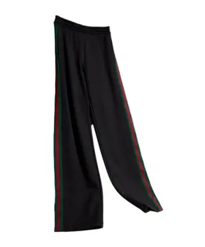 Gucci Cotton Jersey Leisure Pants With Web - Black