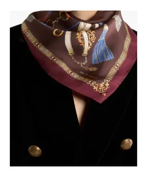 Etro Silk Scarf With Charm Motif