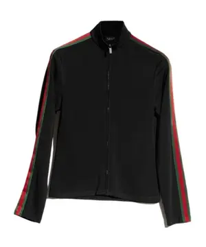 Gucci Viscose Jersey Zip Jacket With Web
