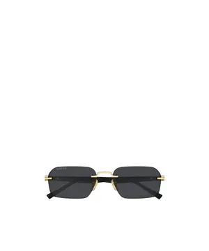 Gucci Rectangular-frame Sunglasses - Gold
