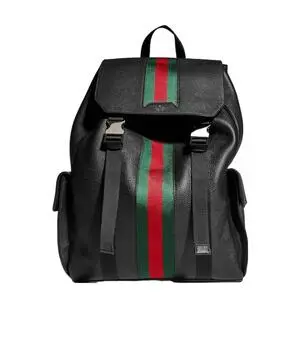 Gucci Web Trademark Medium Backpack - Black