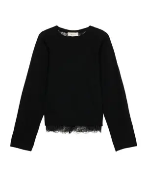 Blumarine Long Sleeve Sweater - Black