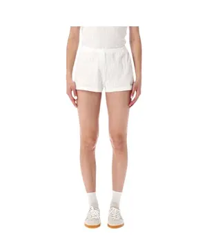 SPORTY  RICH Sporty Rich Pointelle Logo Knit Shorts