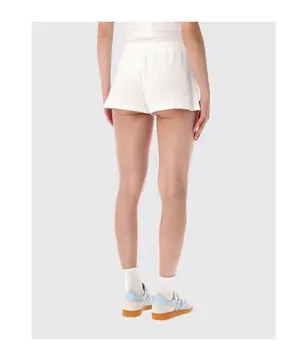 SPORTY  RICH Sporty Rich Pointelle Logo Knit Shorts