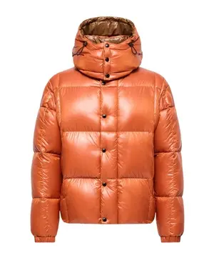 Moncler Parana Hooded Short Down Jacket - Orange