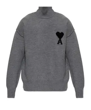 AMI Paris De Coeur Roll-neck Sweater