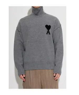 AMI Paris De Coeur Roll-neck Sweater