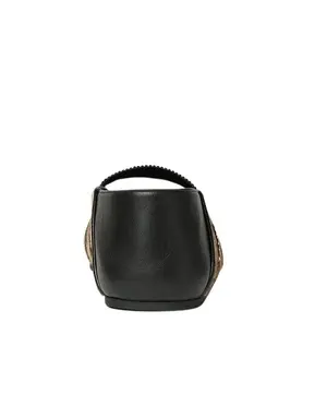 Fendi Academia And Black Hair-on Leather Ballet Flats
