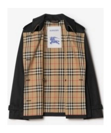 Burberry Double Breasted Belted Short Trench Coat